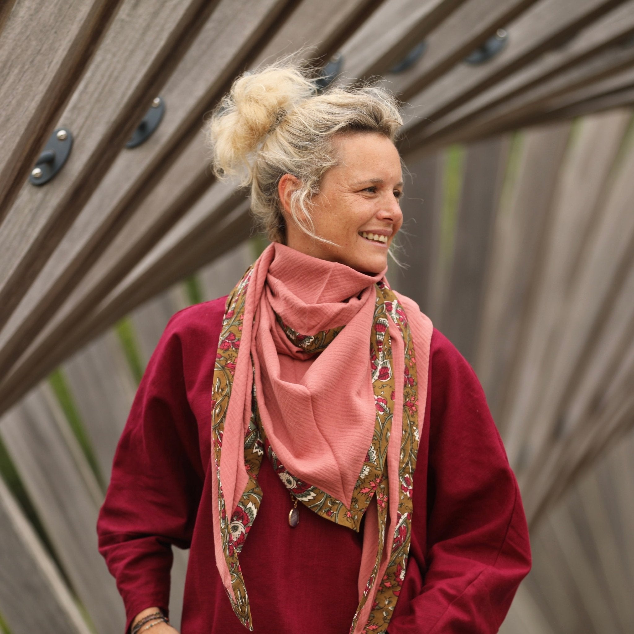 Le foulard Calista Terracotta rosé/Ila | Quintessence France
